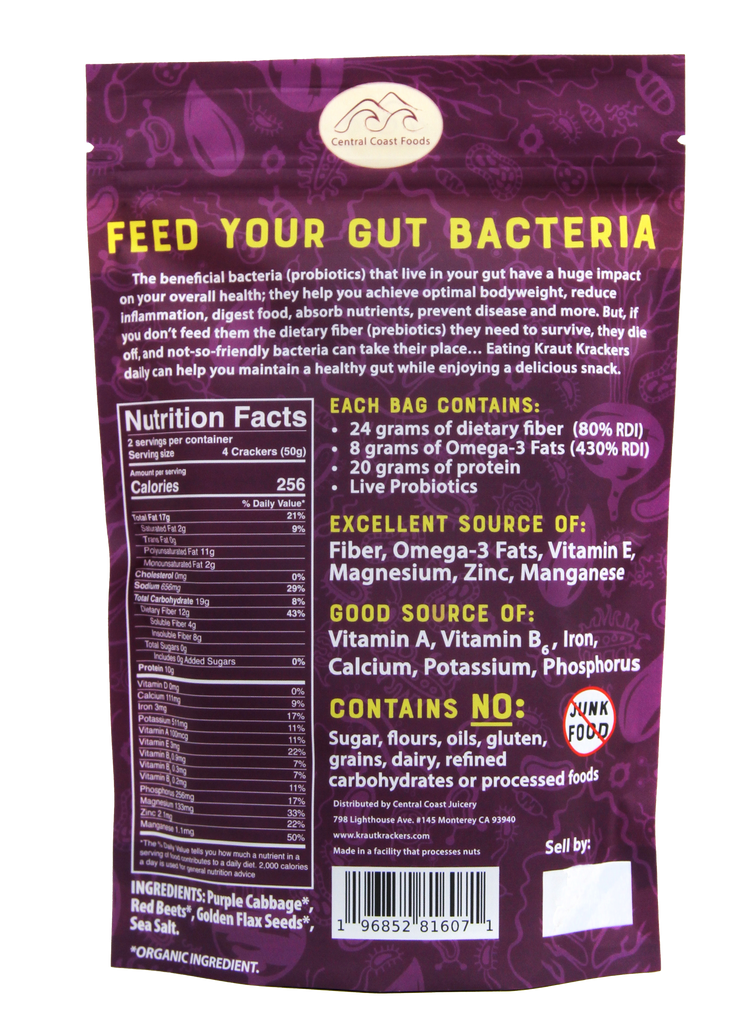 Raw Fermented Crackers | Kraut Krackers – Central Coast Live Foods